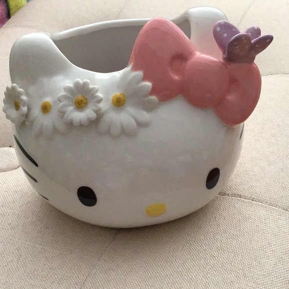 Sanrio | Other | Hello Kitty Planter Purple Butterfly And Flowers ...